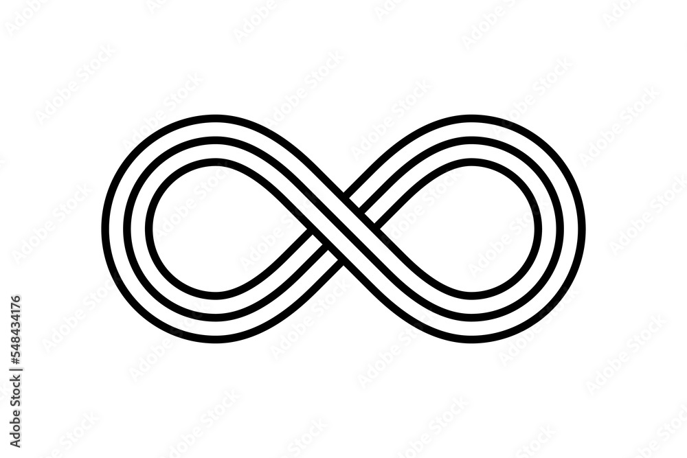 Triple line Infinity symbol isolated PNG Stock Illustration | Adobe Stock