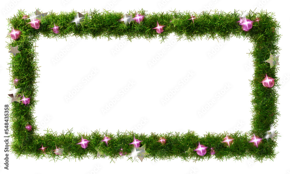 Cute and beautiful christmas wreath of 1 to 2 rectangle frame with ...