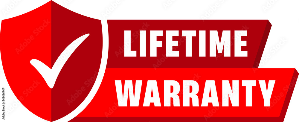 Lifetime warranty label or sticker. Badge, icon, stamp. Vector stock ...