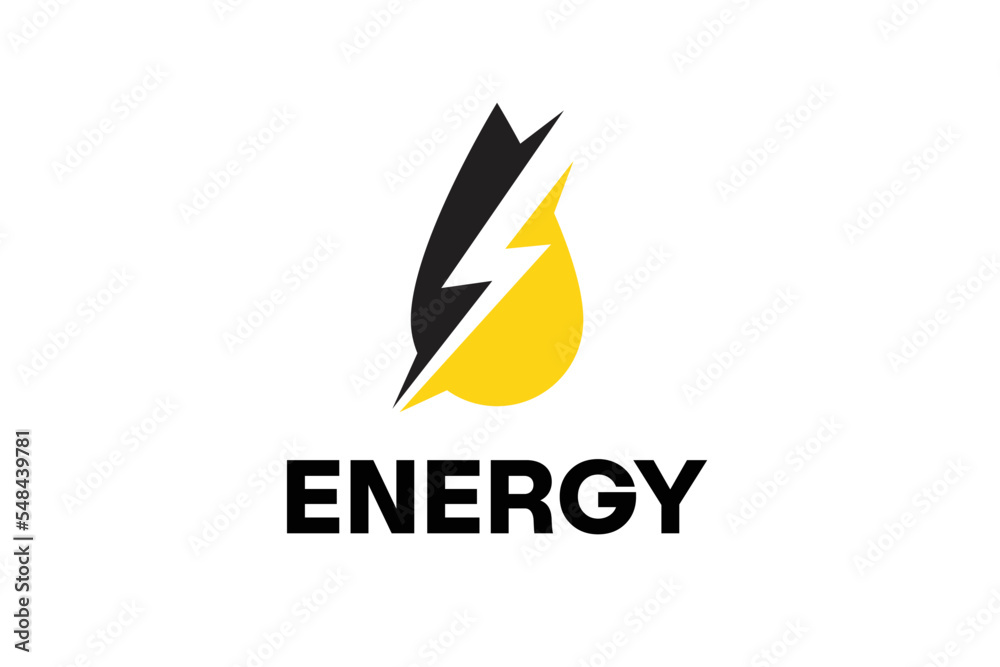 Thunder Energy Drink Logo Design Stock Vector | Adobe Stock