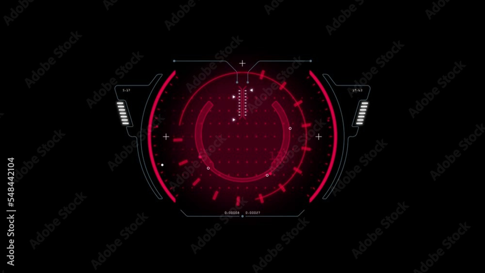 Vidéo Stock HUD Circle User interface on isolated black background ...
