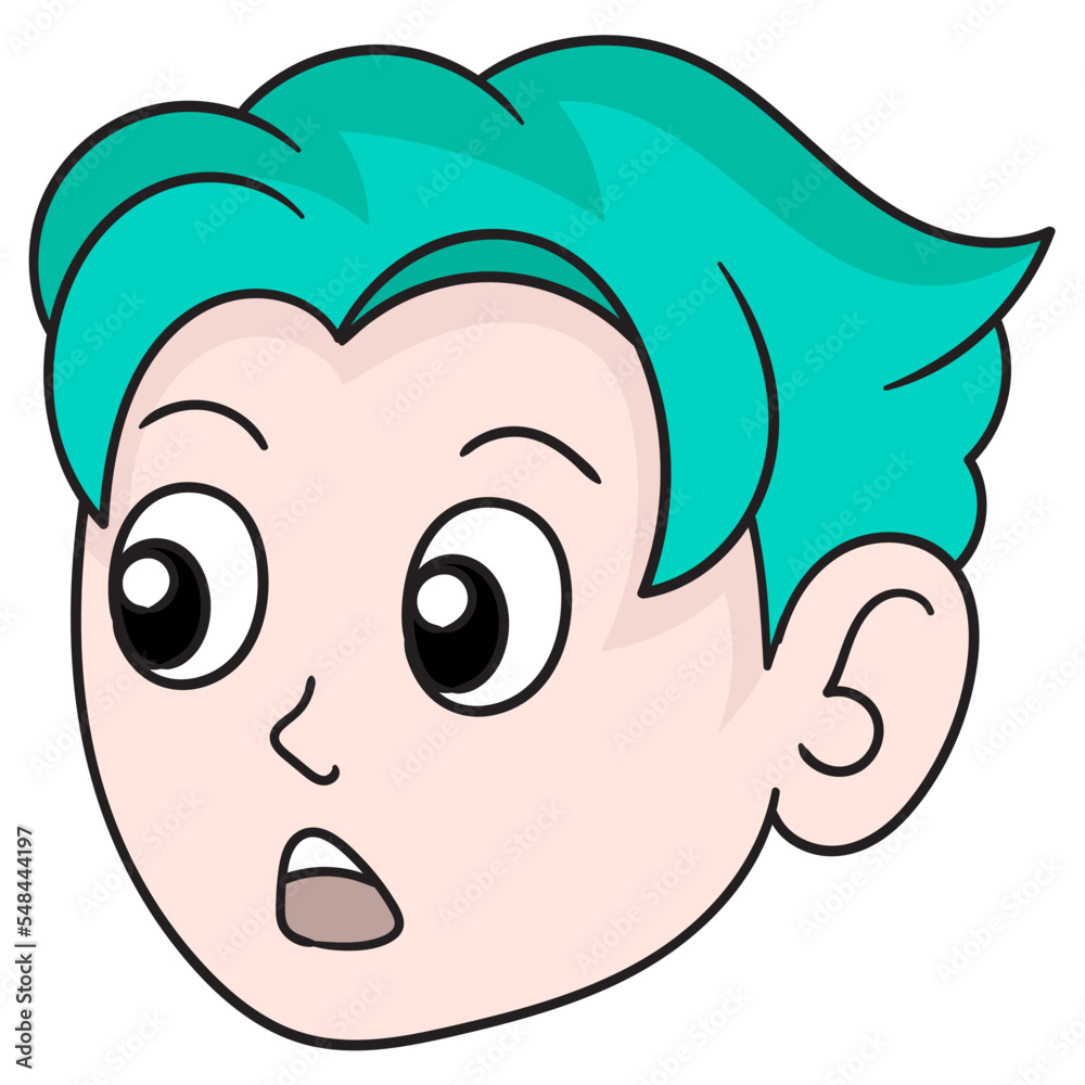 Vector illustration of a surprised boy cartoon character isolated on ...