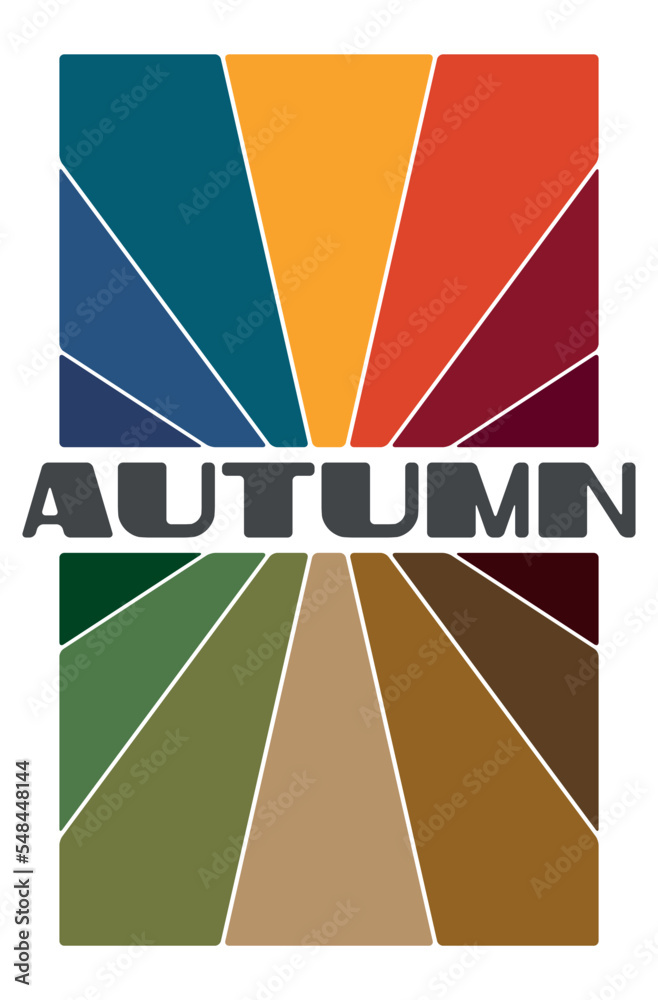 Stock vector seasonal color analysis palettes for autumn type of ...