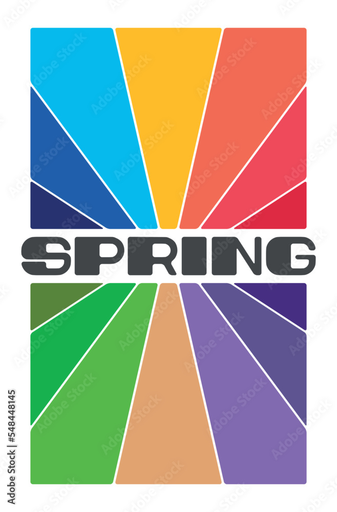 Stock vector seasonal color analysis palettes for spring type of ...