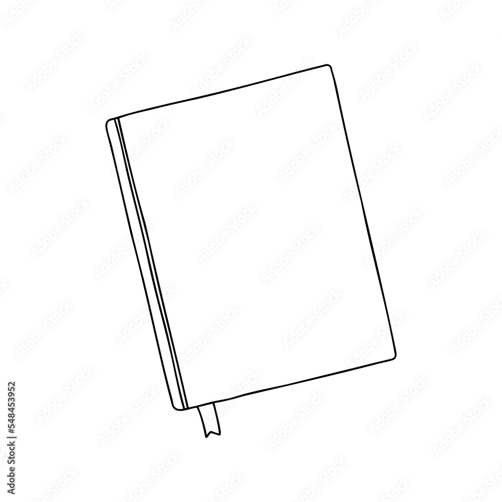 Book Template. Vector illustration. Copy space. Linear, vector ...