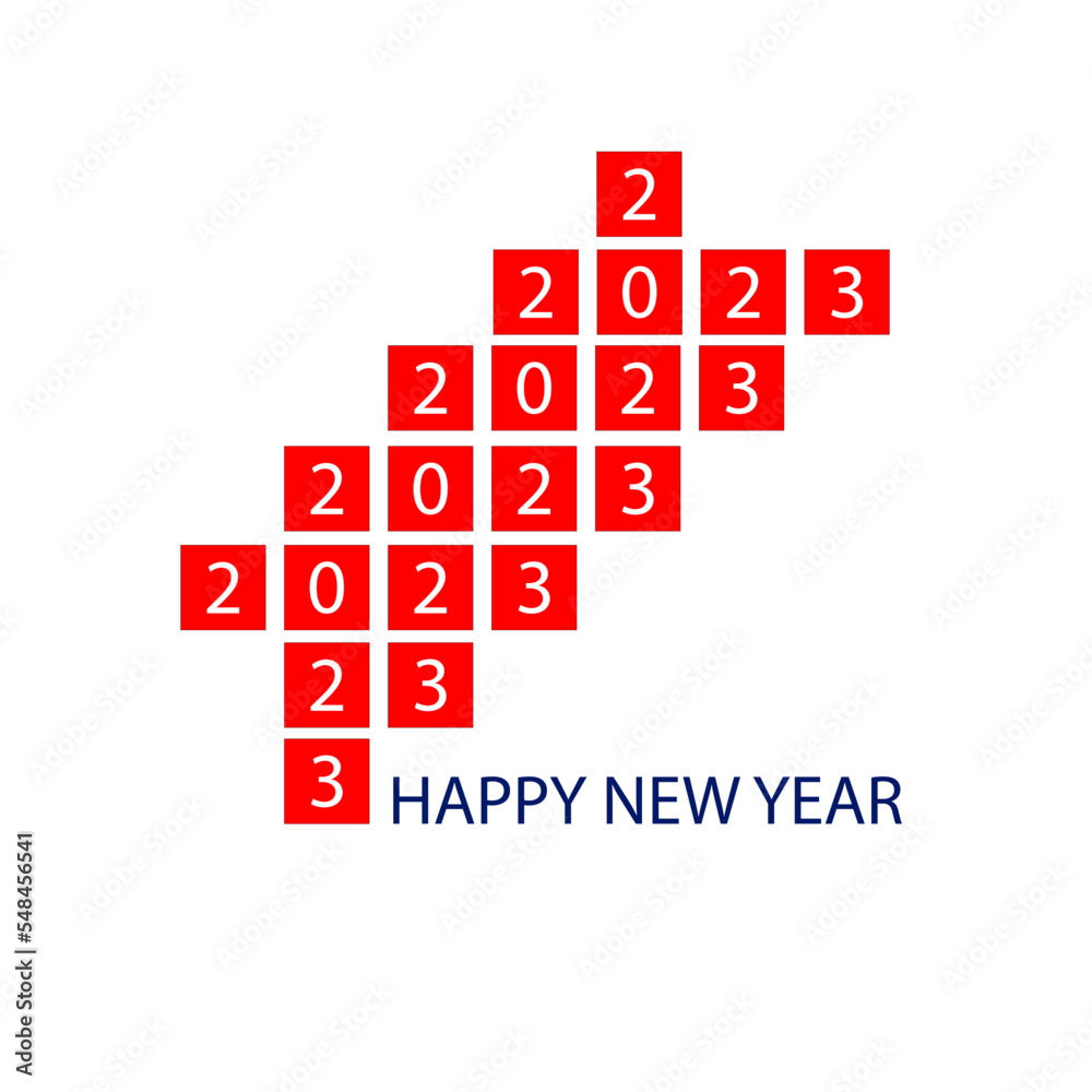 New Year's crossword puzzle 2023. Design for postcards, posters ...