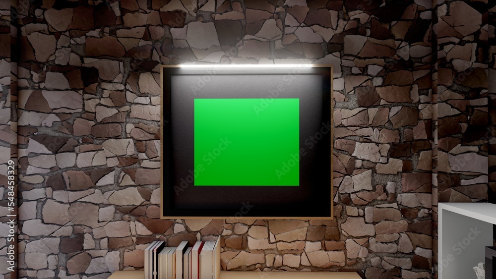 Blank tiles display on tiles background with minimal style and spot ...
