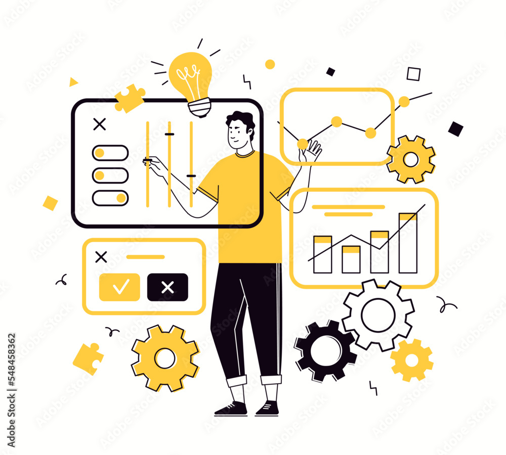 Programming Design And Web Development Frontend And Backend Full Stack Vector Characters