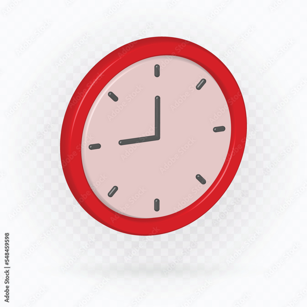 Clock icon realistic, clock cartoon vector clip art. Stock Vector ...
