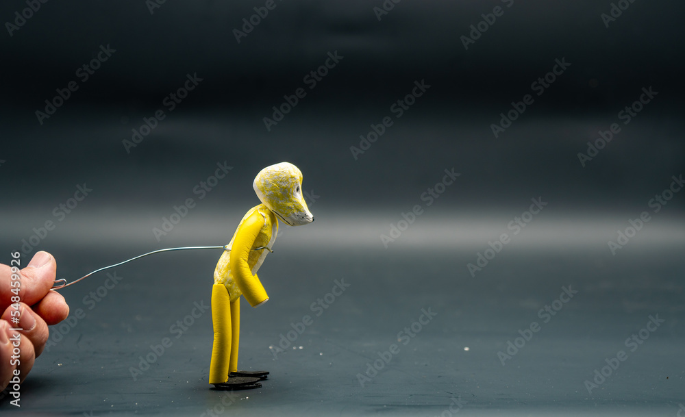 Stopmotion process of jumping. Preparing to jump. Man's hand holding ...