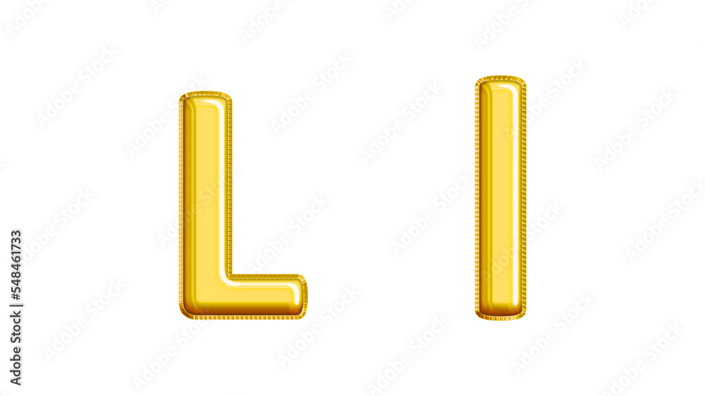 Realistic "Ll" Isolated Balloon Text Effect. You can use this asset for ...