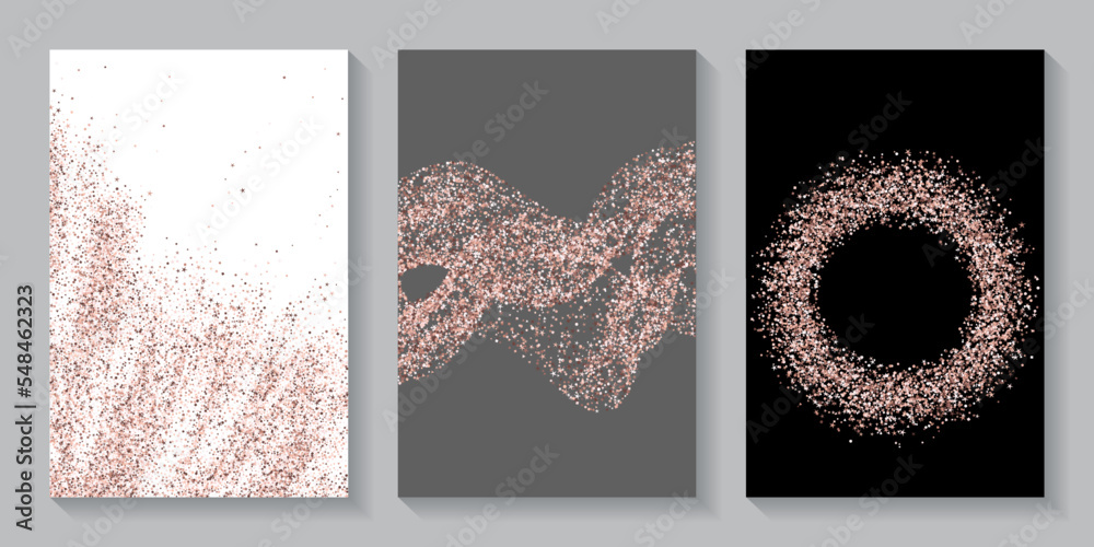 Sprinkle pink confetti grain scatter texture. Triangle square circle ...