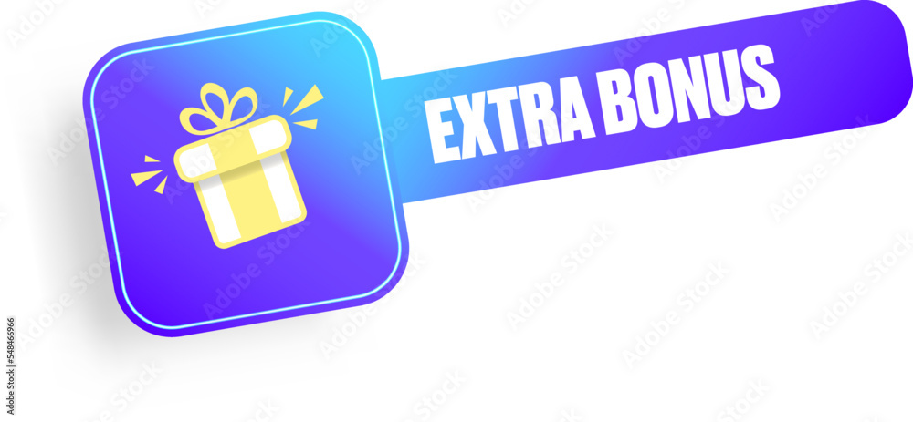 vector extra bonus horizontal banner design template with gift icon and ...