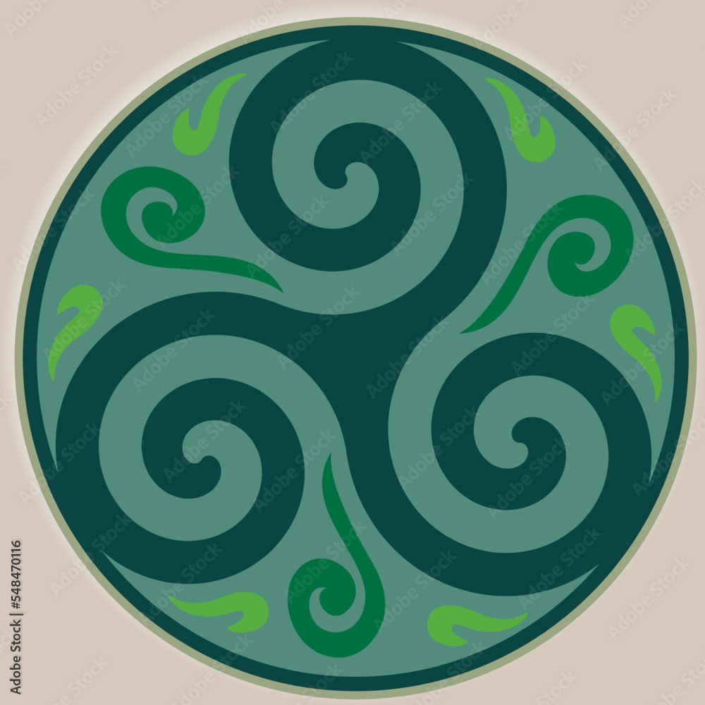 Nœud celtique et cercle du Triskel - Symbole celtique - Trinité ...