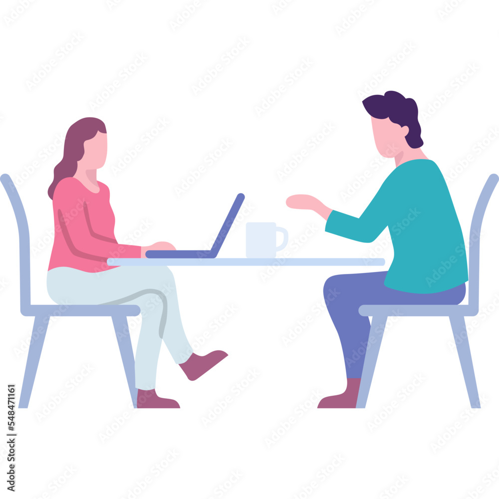 Office work icon vector business team at workplace Stock Vector | Adobe ...