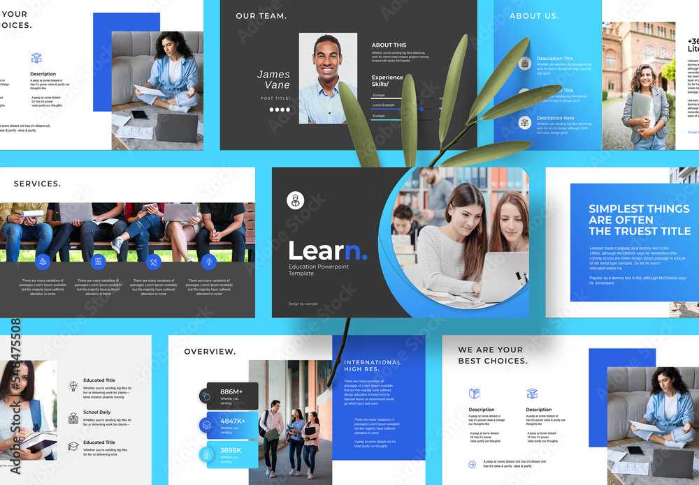 University Presentation Template Stock Template | Adobe Stock