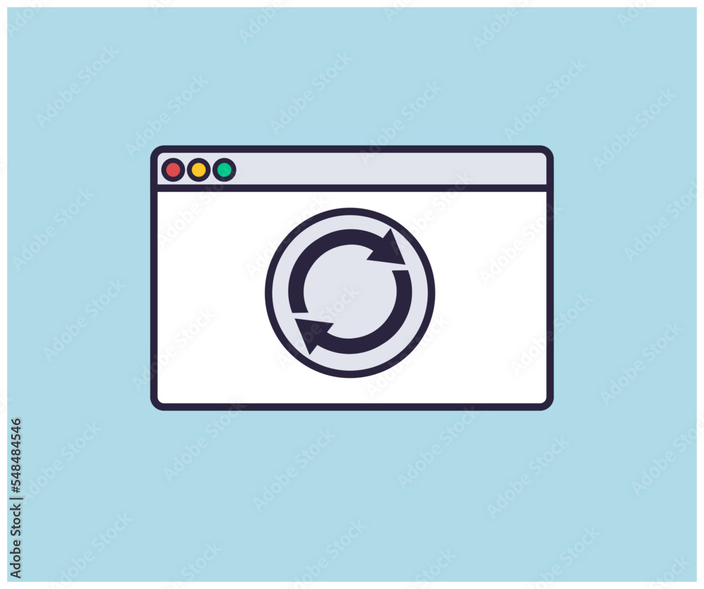 Reload web page icon. Website update symbol. Upgrade site application ...