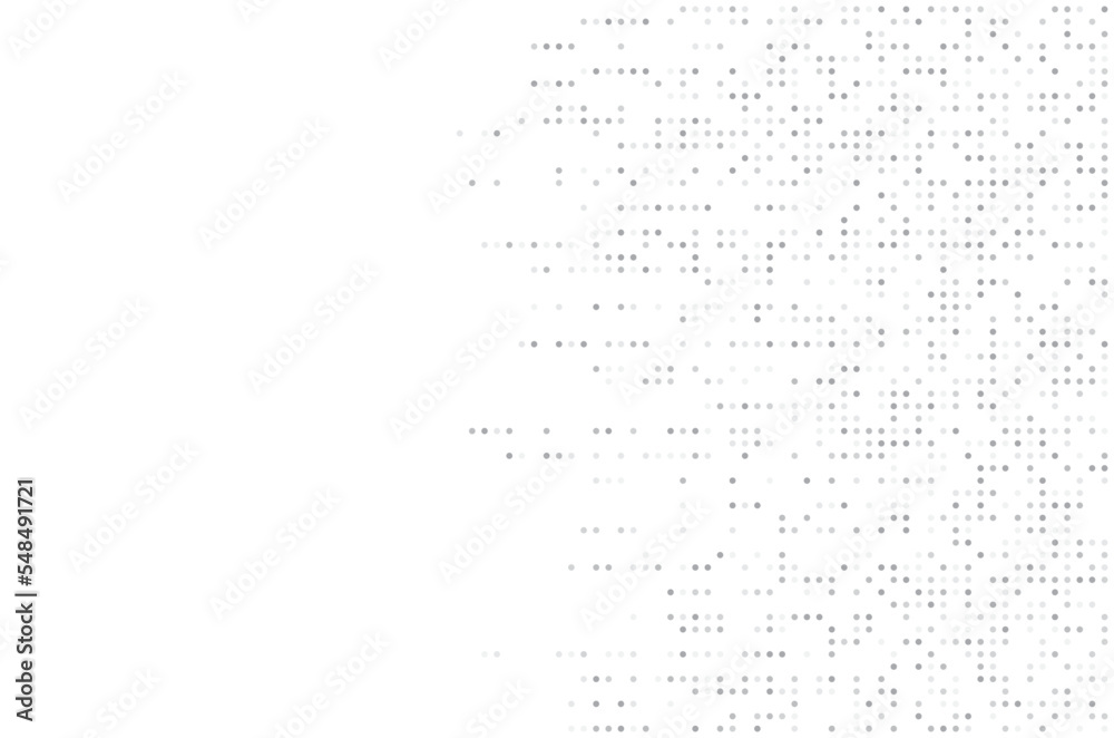 Digital technology background. Digital data dots gray pattern pixel ...