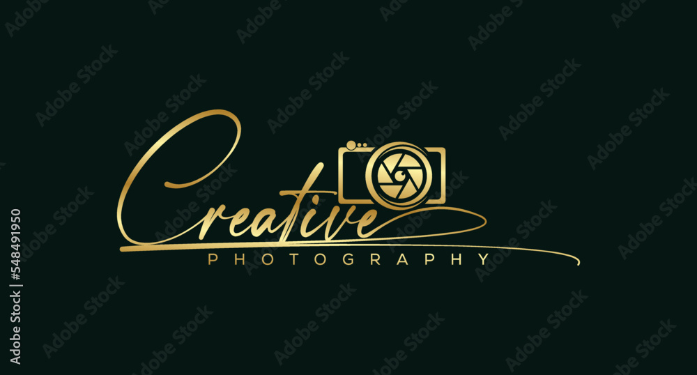 Creative logo template photography studio, luxury camera logo template ...