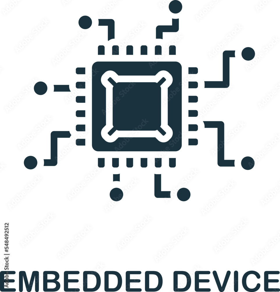 Embedded Device icon. Monochrome simple Smart Technology icon for ... Embedded Device icon. Monochrome simple Smart Technology icon for ...