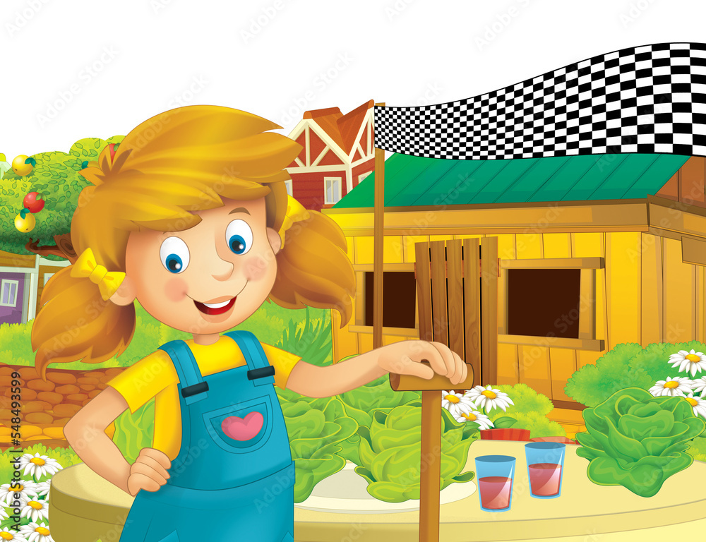 cartoon farm illustration isolated illustation for children Stock ...