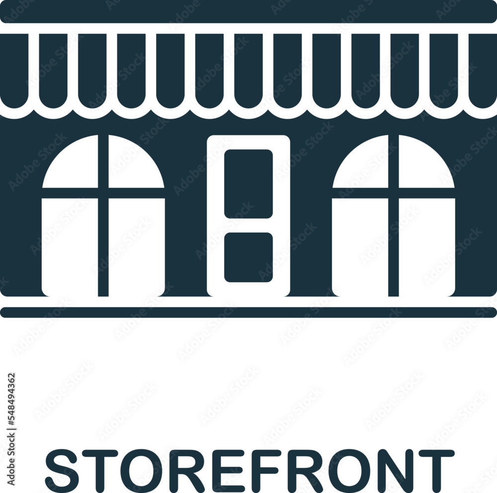 Storefront icon. Monochrome simple Stock Market icon for templates, web ...