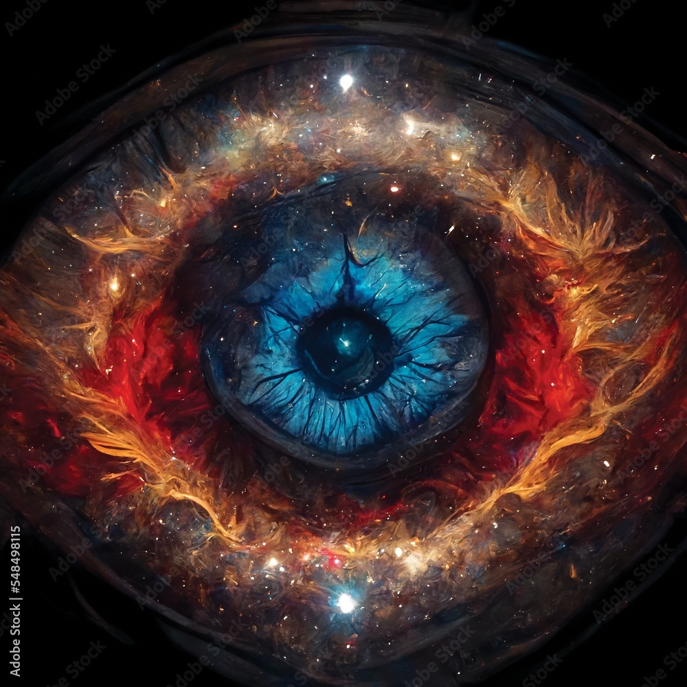 Eye of the universe, fantasy wallpaper of space, illustration of galaxy ...