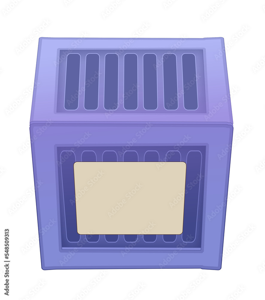 cartoon metal box isolated illustration for children Stock Illustration ...