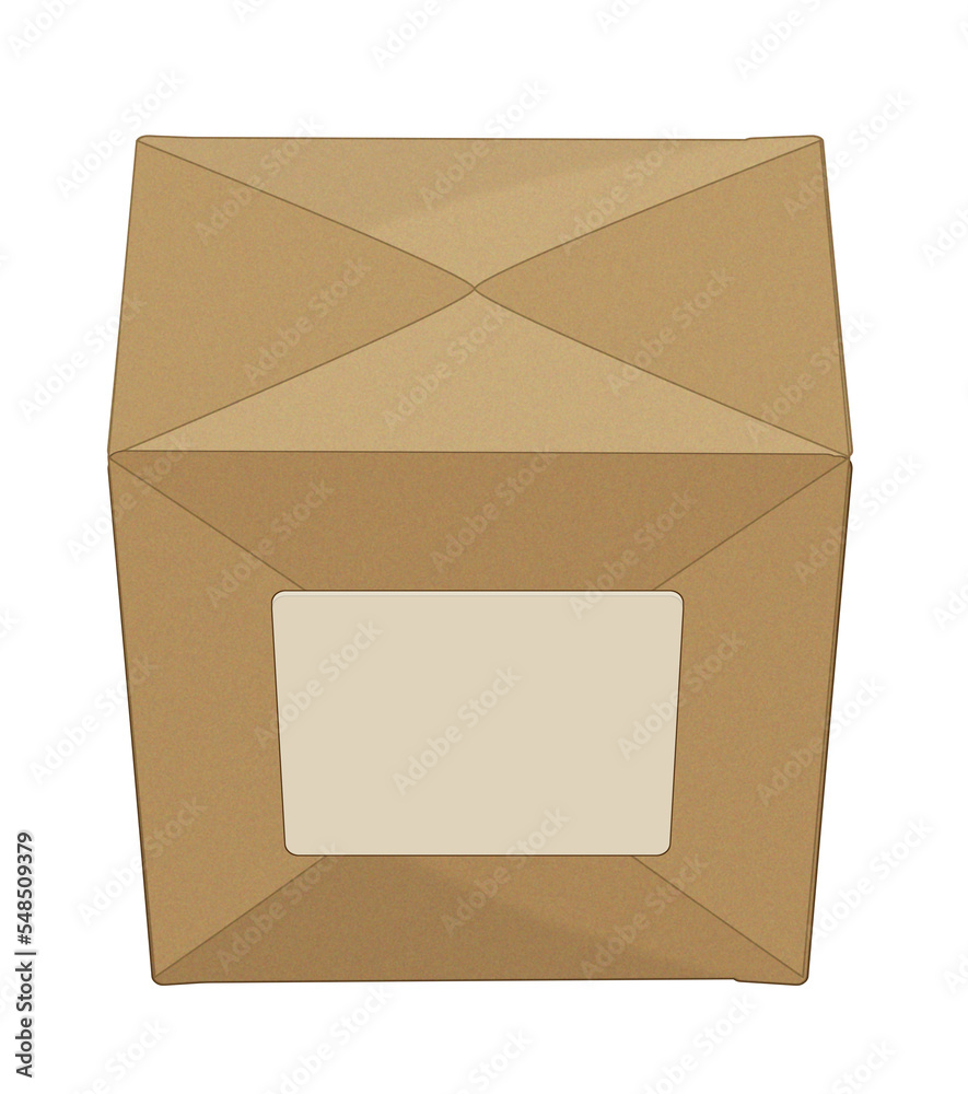 cartoon cardboard box isolated illustration for children Stock ...