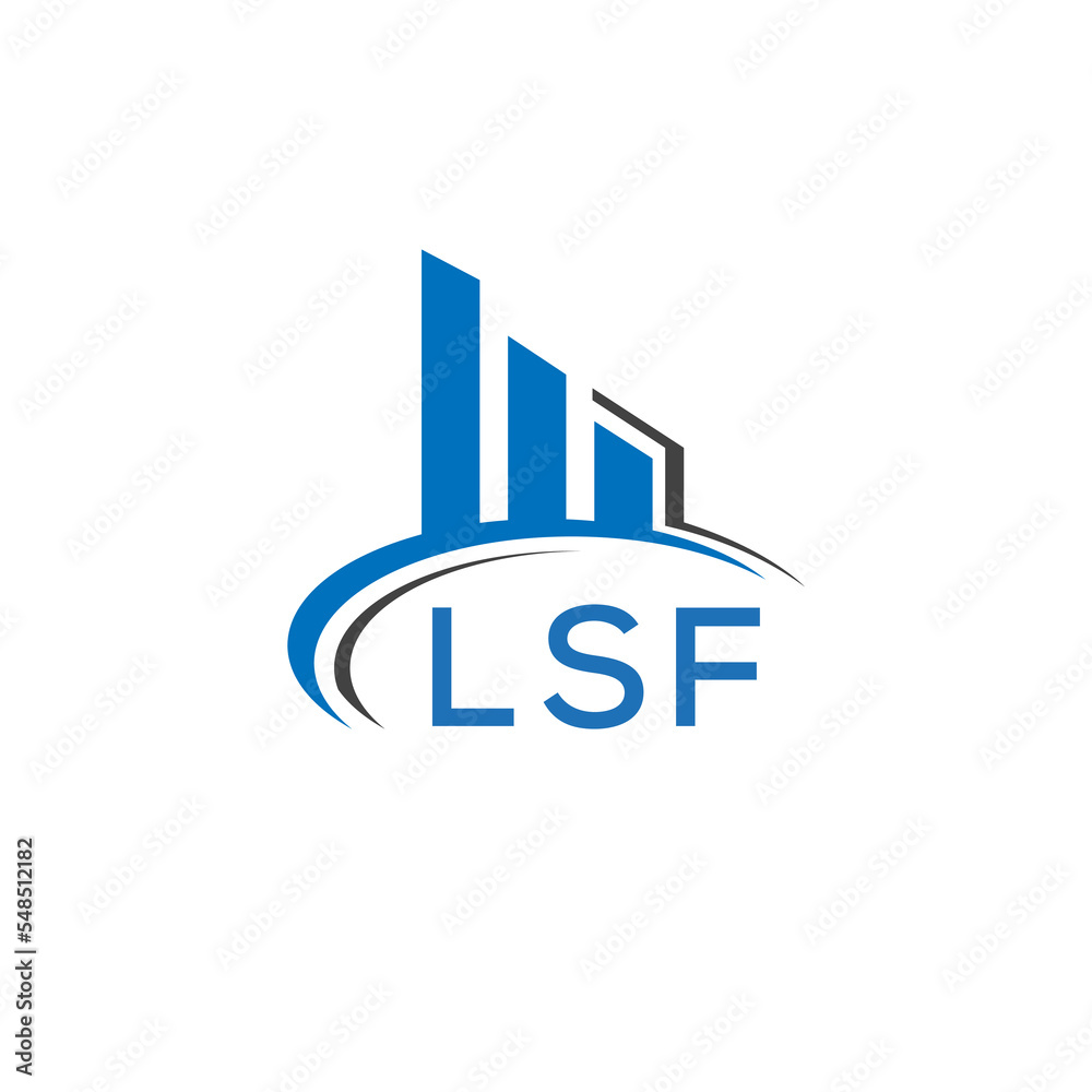 LSF letter logo. LSF blue image. LSF Monogram logo design for ...