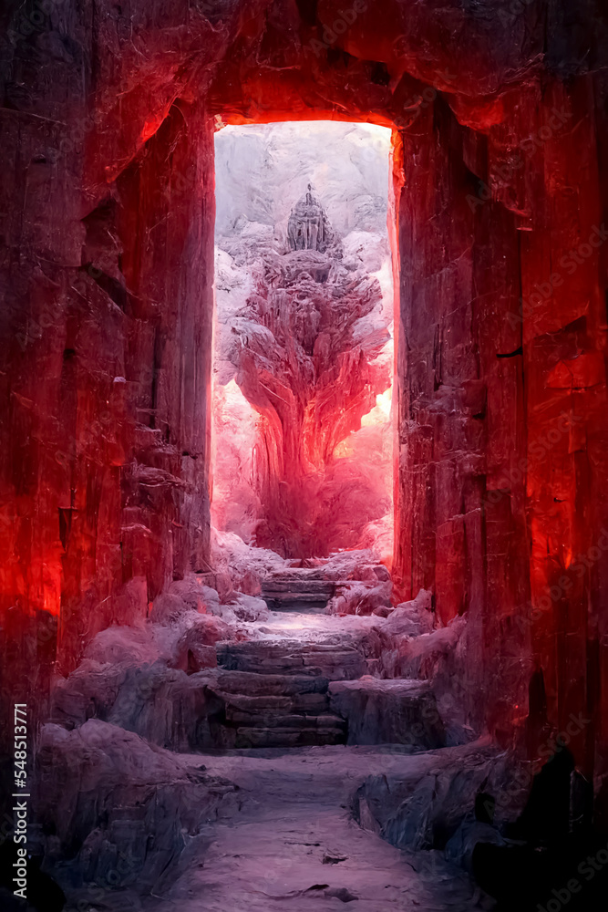 an old temple located in a cave and some of the buildings have been ...