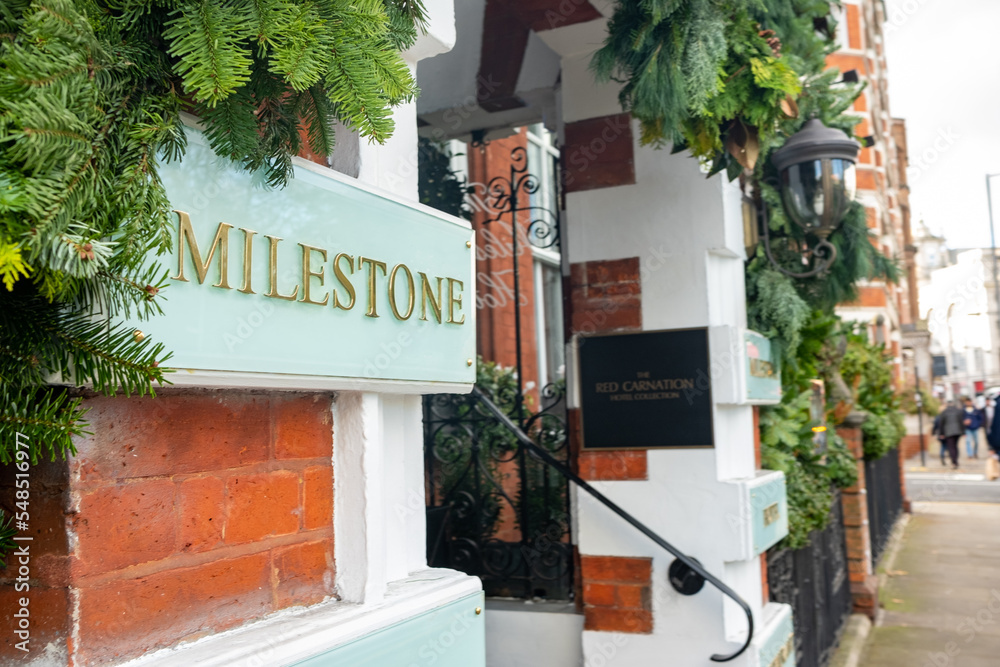 London-Milestone Hotel on Kensington High Street, a 5 star upmarket ...