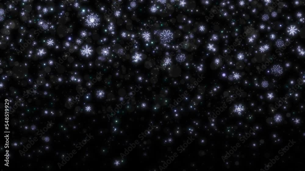 his is a stock motion graphic that shows a Christmas snowflakes overlay on a transparent alpha ...