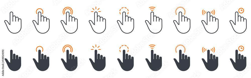 Swipe Hand Finger Touch and Drag Linear, Glyph Pictogram. Pinch Screen ...