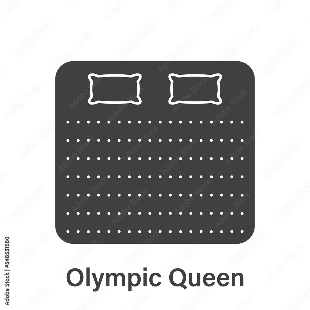 Bed Size Dimension Mattress Olympic Queen Silhouette Icon Bed Length bed-size-dimension-mattress-olympic-queen-silhouette-icon-bed-length