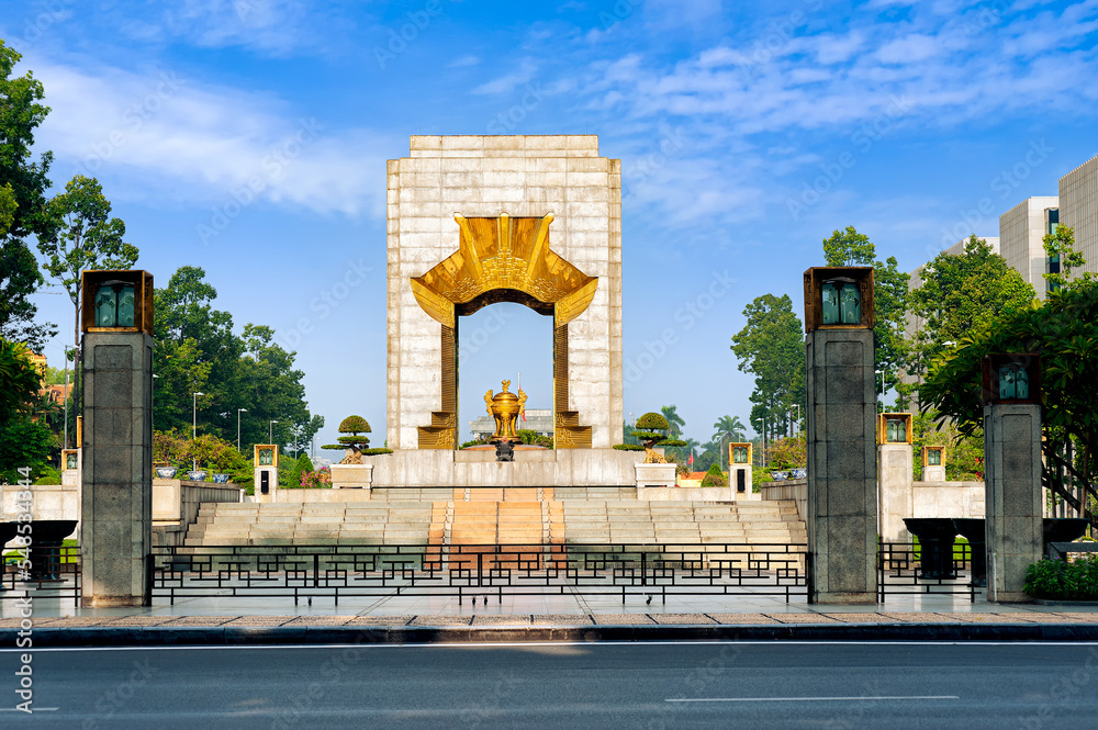 National monument to Heroes and Martyrs in Hanoi, Vietnam. It was built ...