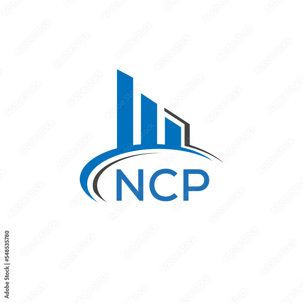 Vecteur Stock NCP letter logo. NCP blue image. NCP Monogram logo design ...