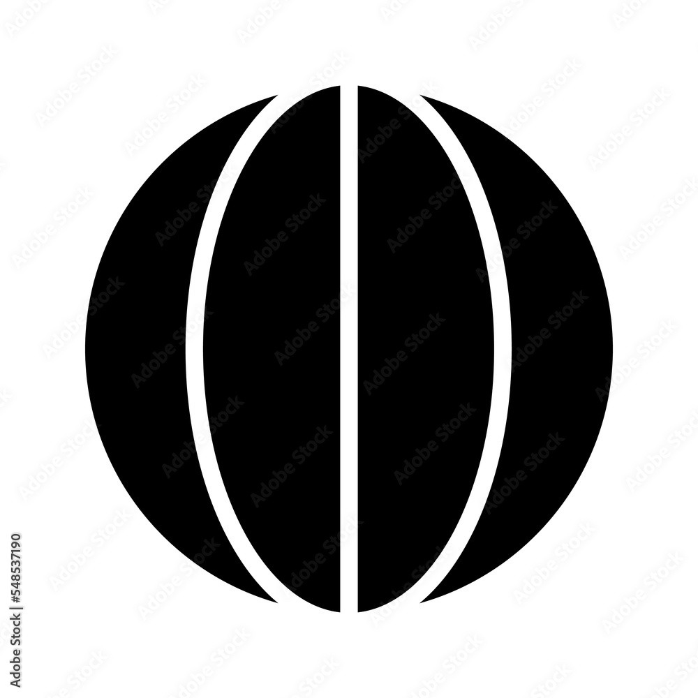 Vetor de Longitude black glyph icon. Geographic coordinate. Spherical ...