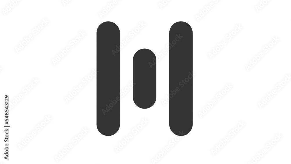 Linear Audio Equalizer Symbol Animated Sound wave. Music Stabilizer ...