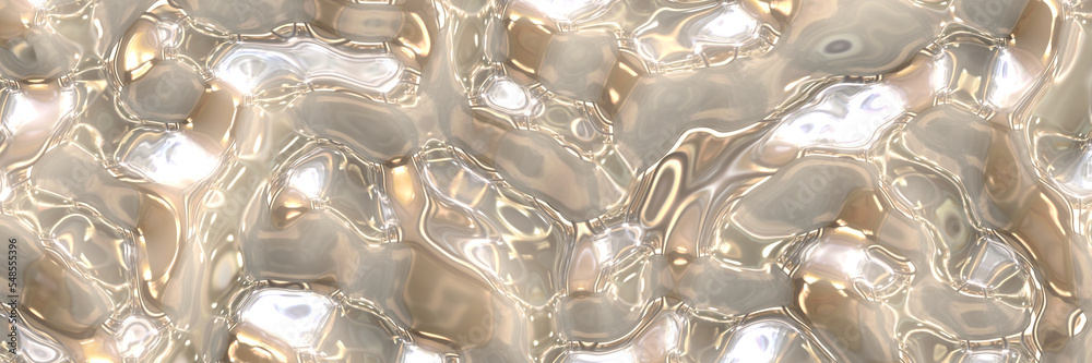 Elegant liquid beige polished silver metal texture, shiny steel with ...
