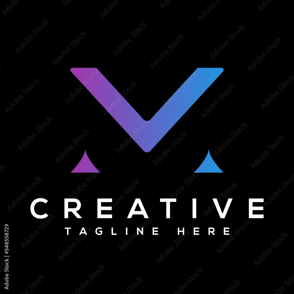 Branding identity corporate vector logo m design. Stock Vector | Adobe ...