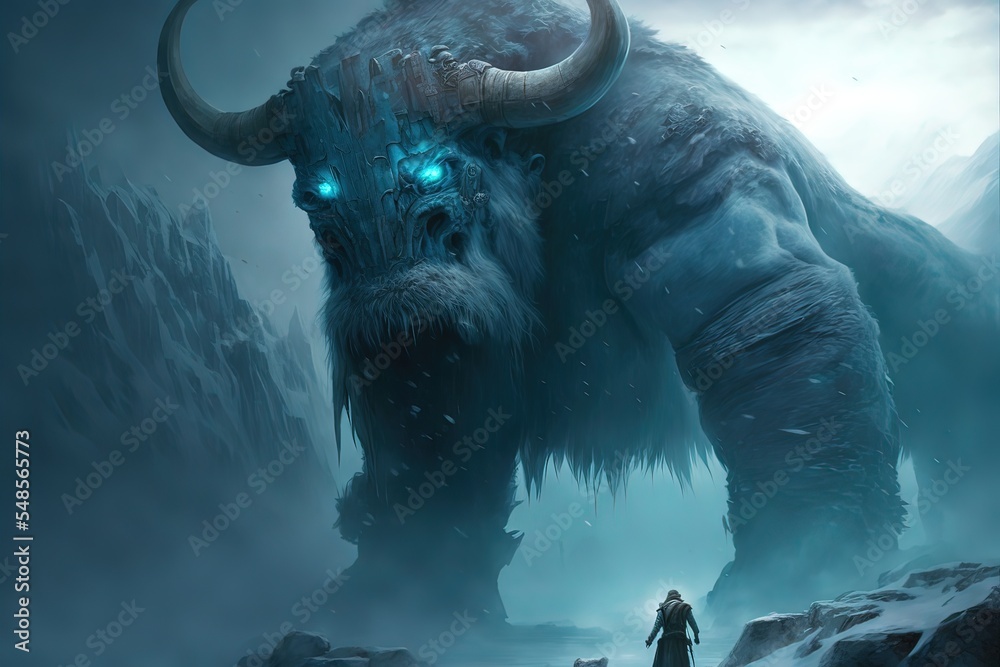 fantasy giant monster in concept Norse Mythology Stock Illustration ...