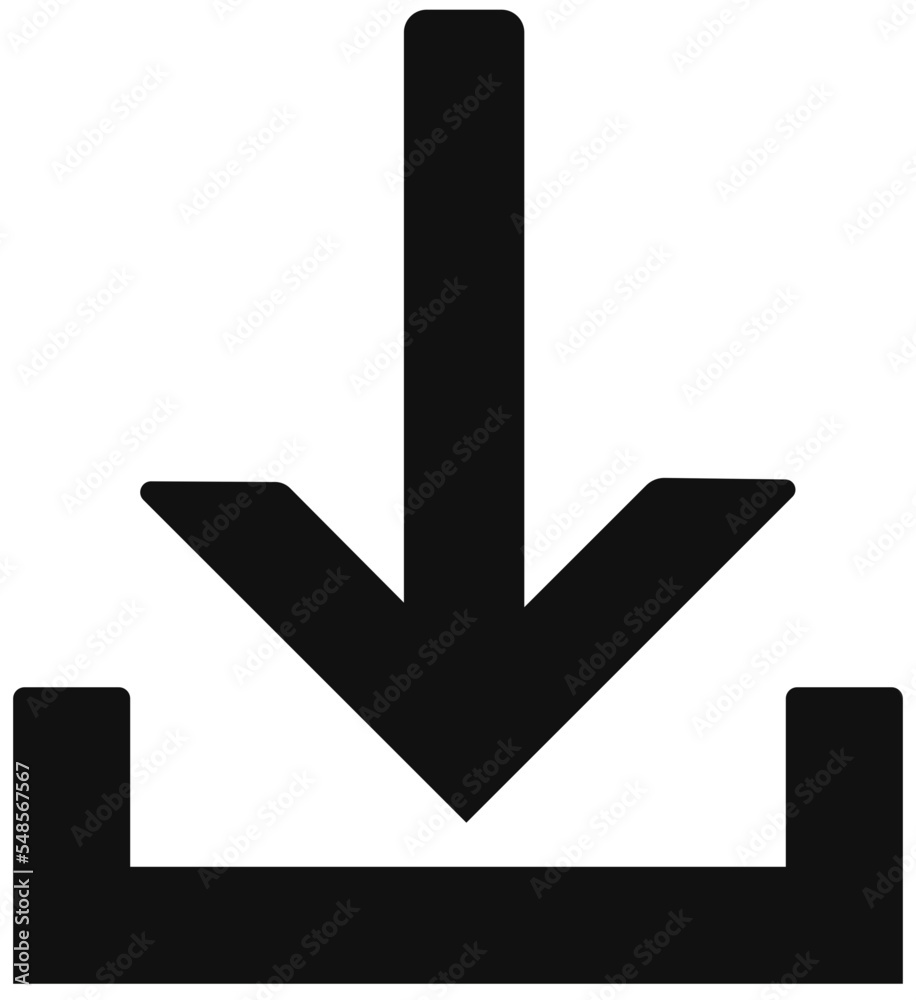 ikona pobierz, pobieranie, piktogram Stock Vector | Adobe Stock