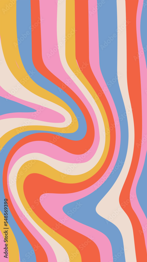 Abstract distorted aesthetic vertical background with striped waves ...