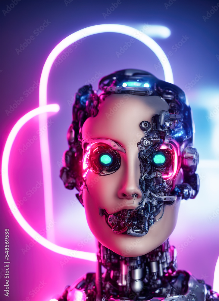 Biorobot.Robot from thousand mechanisms Stock Illustration | Adobe Stock