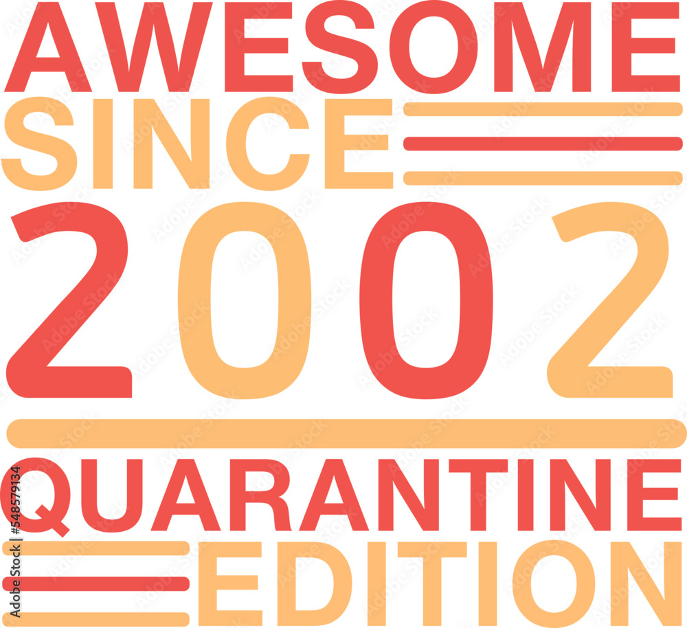 Vintage Retro Birthday Awesome Since 2002 Quarantine Edition svg/png ...