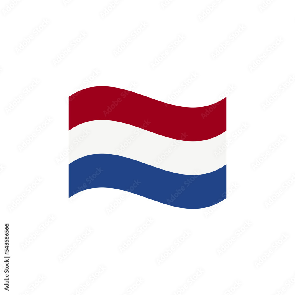 Netherlands flag icon vector logo design template Stock Vector | Adobe ...