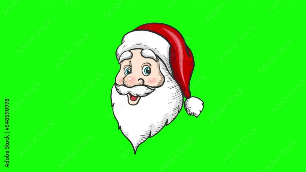 Ho ho ho laughing Santa Claus Cartoon animation. Cute Laughing Santa ...