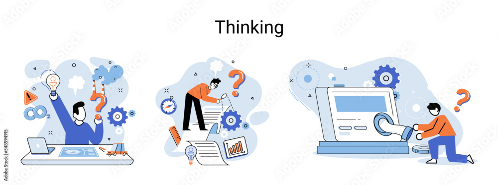 Thinking process of functioning of consciousness, which determines ...