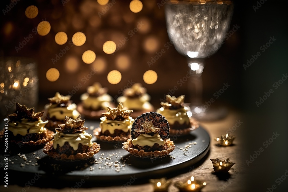 Sumptuous decadent christmas party food, canapes desserts and cakes ...